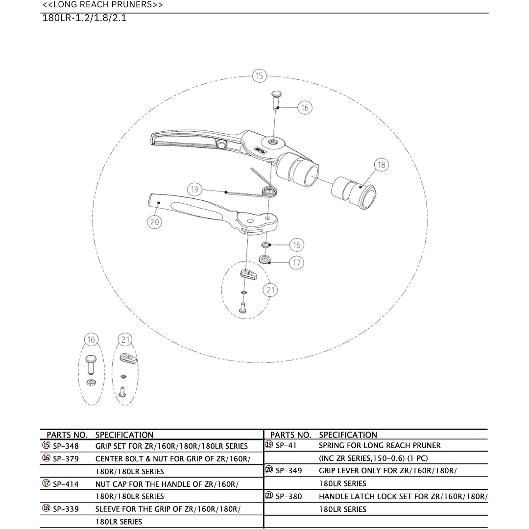 Long Reach Pruners ARS Replacement Parts | Arborist Supply Co. Inc.